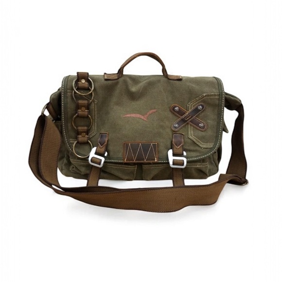Ahmik | Bags | Ahmik Olive Green Canvas Messenger Bag | Poshmark